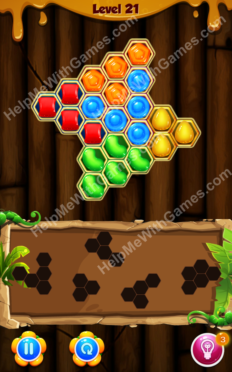 Block Hexa Candy – Beginner – Levels 21-22-23-24-25 – HelpMeWithGames