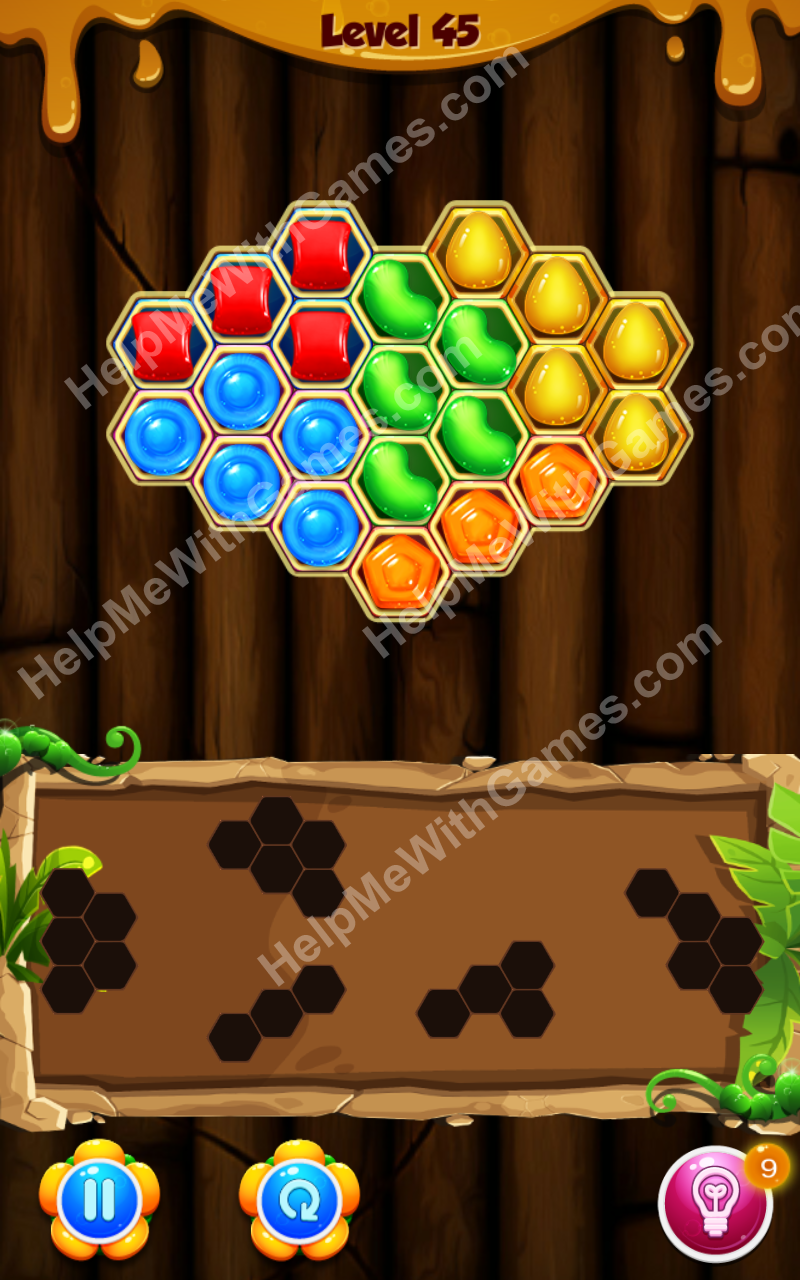 Block Hexa Candy -Beginner – Levels 41-42-43-44-45 | HelpMeWithGames
